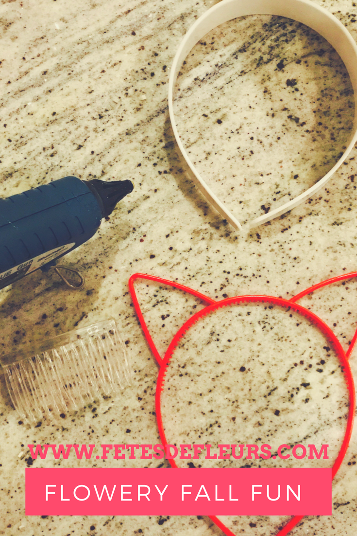Fun, Fall Flowery DIY Activity: Flower Cat Ears HeadBand Making