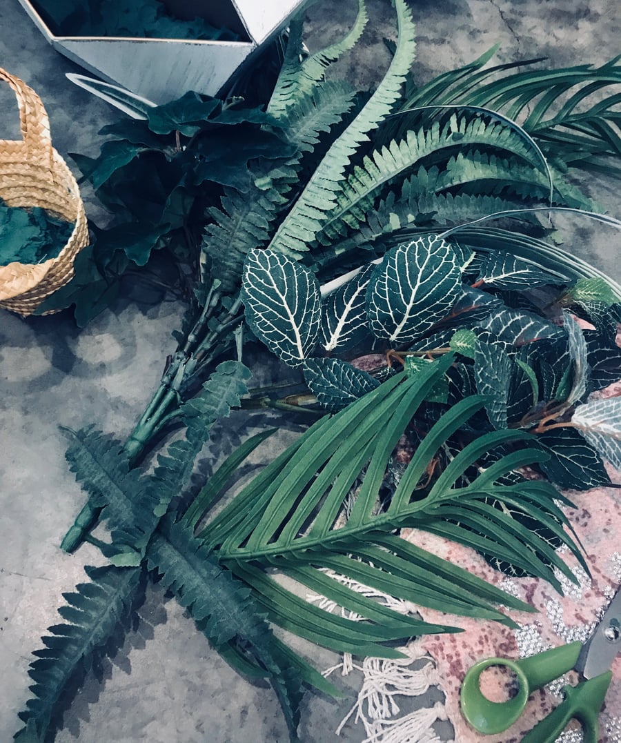 How to Make Indoor Wall Planters with Silk Greenery