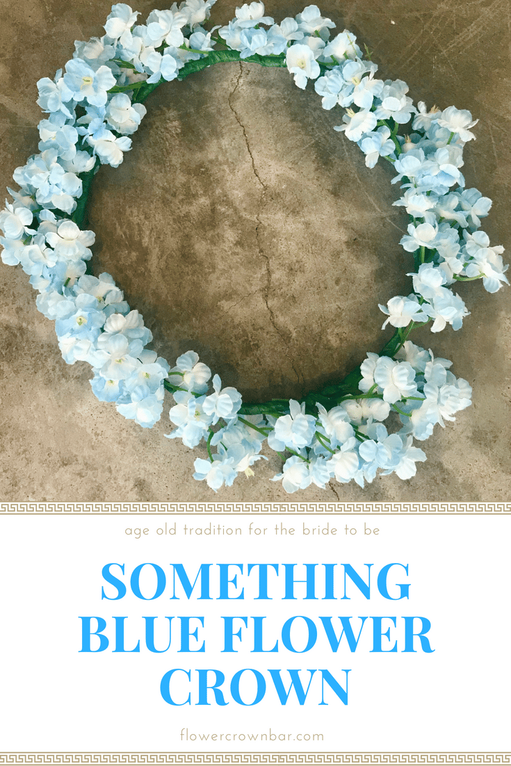 Something Blue Flower Crown for the Traditional Bride to Be